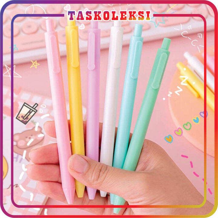 TK Pulpen Morandi Macaroon roller ball pen study sekolah pena gel ...