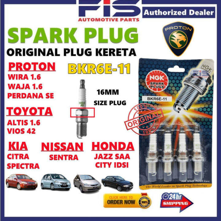 FIS NGK Original Spark Plug Proton Toyota Kia Nissan Honda Waja Vios ...