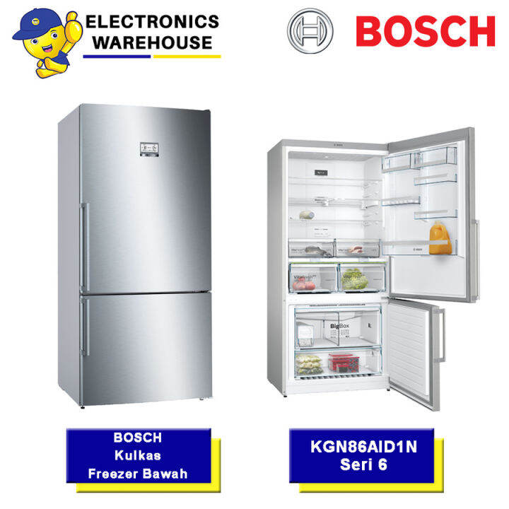BOSCH Kulkas Freezer Bawah Freestanding KGN86AID1N Serie 6 | 86 cm ...