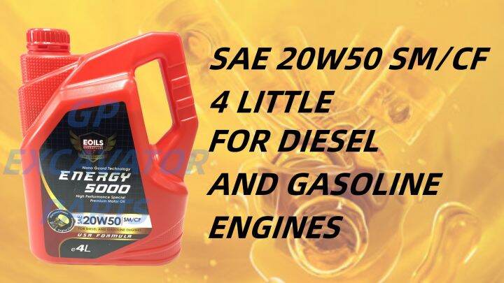 (100% ORIGINAL)EOILS ENEGRY 5000 SAE20W50 SM/CF FOR DIESEL AND GASOLINE ...