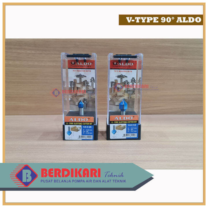 ALDO Mata Profil V Type / V Groove Vee Grooving 90 derajat As 1/4 TCT ...