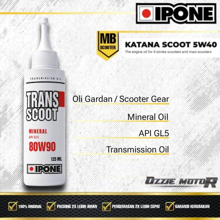 OLI GARDAN IPONE SCOOTER GEAR TRANS SCOOT 80W-90 API GL5 125ML MATIC ...