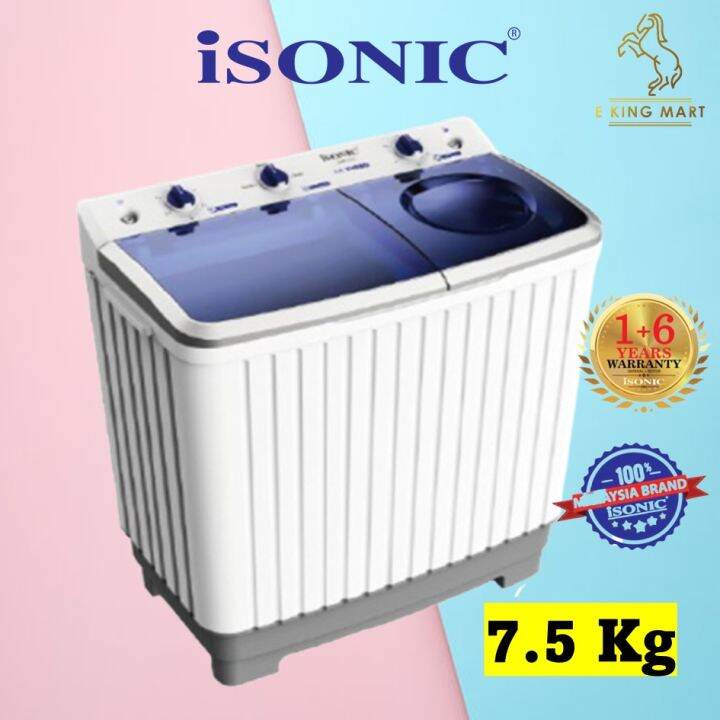 iSONIC Semi Auto Washing Machine 7KG CTWM-755 With 5 Year Motor ...