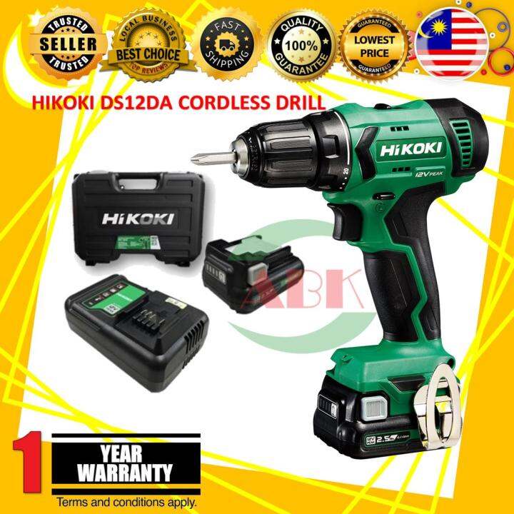 [HEAVY DUTY] HITACHI / HIKOKI DS12DA 12V CORDLESS DRIVER DRILL | Lazada