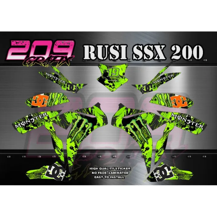 Rusi ssx 200 decals sticker HB | Lazada PH