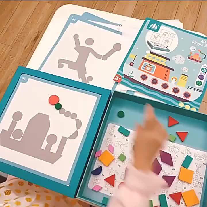 แม่เหล็ก T Angram จิ๊กซอว์สามมิติปริศนาปัญญาเด็กของเล่นไม้เด็กข่าวกรอง ...