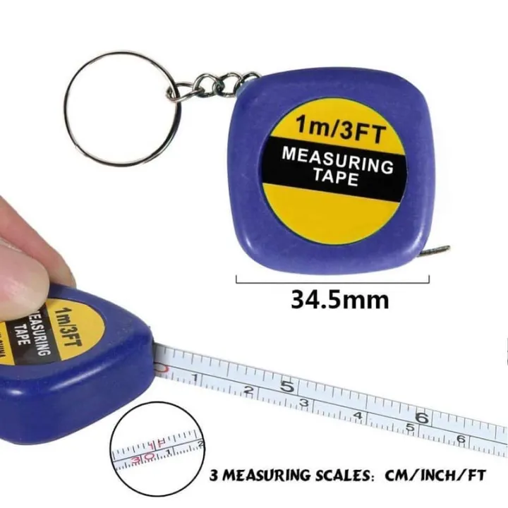 CAG Shop rule 1PCS Portable Mini Keychain 1 Meter Steel Tape Measure ...