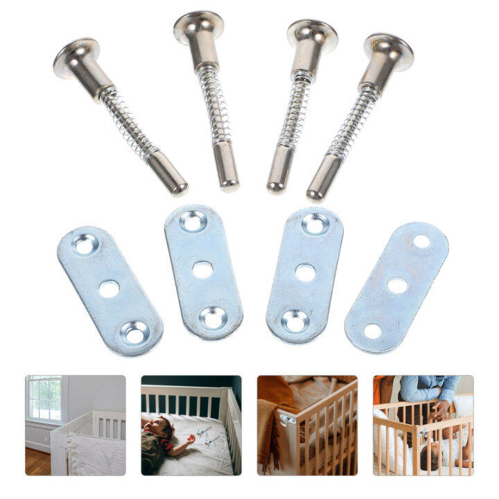 Paqiakoi Baby Bed Crib Screws Window Screen Plunger Latches Stainless ...