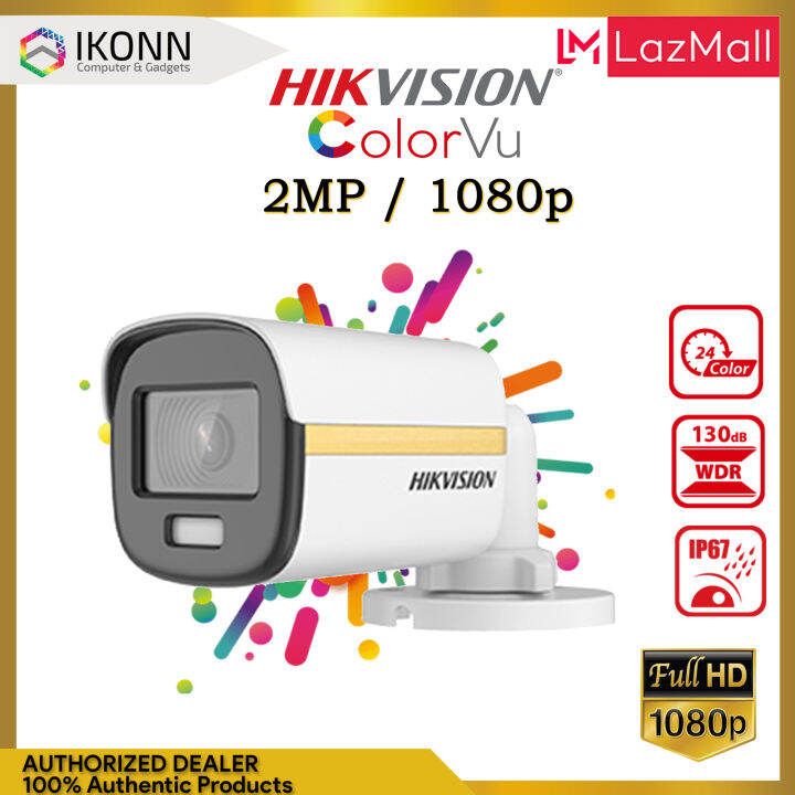 Hikvision CCTV Camera ColorVu 2MP Fixed Bullet Camera Analog Wired camera / | Lazada PH