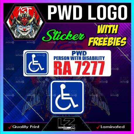 PWD Logo Sticker, Person with Disability Logo Sticker with freebies ...