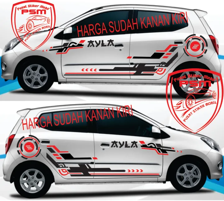 NEW Sticker stiker mobil ayla striping sticker mobil daihatsu ayla ...