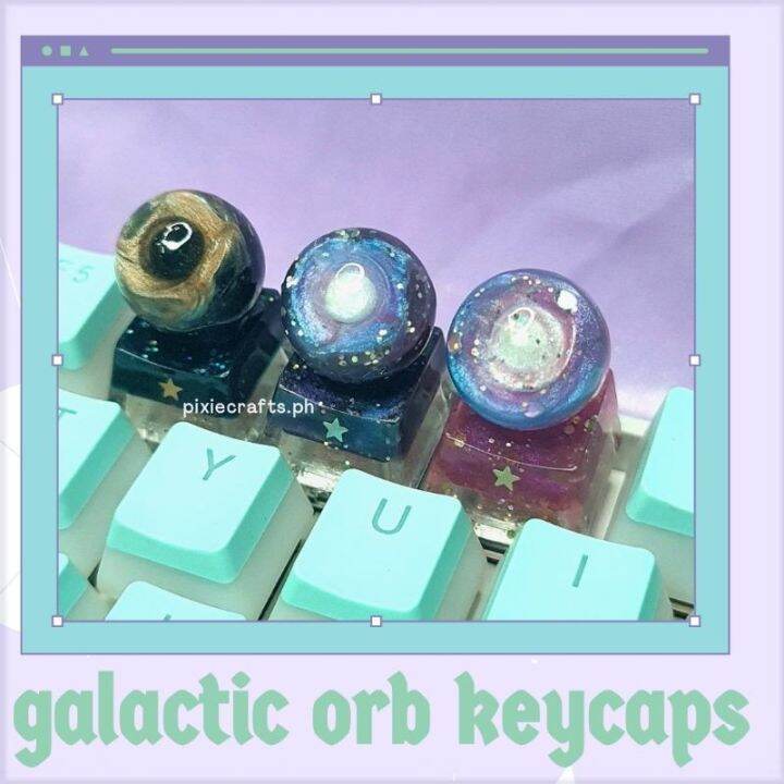 ☆Galactic Orb☆ Handmade Resin Artisan Keycaps for Mechanical Keyboard ...