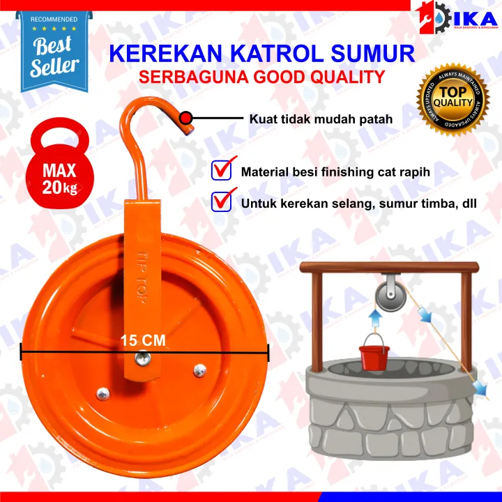 Katrol Kerekan Roda 15 Cm Bangunan Timba Sumur Kuat | Lazada Indonesia