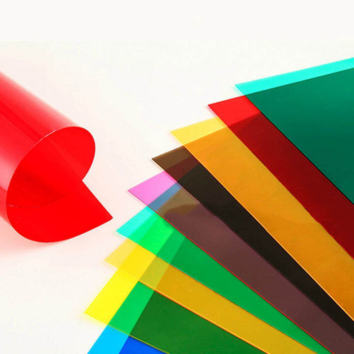 DIY A4 Transparent Plastic Sheet Colour Acetate PVC Light Filter Gel ...