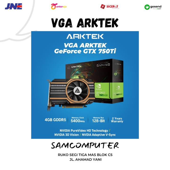 VGA NVIDIA ARKTEK GTX 750Ti 4GB GDDR5 128-bit Geforce | Lazada Indonesia