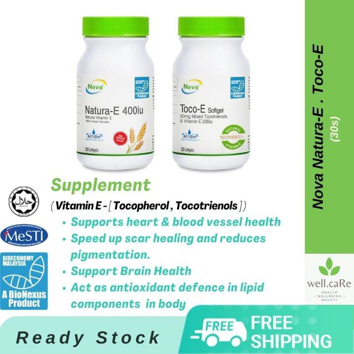 [Wellcare] NOVA Natura-E Toco-E Vitamin E Supplement Scar healing ...