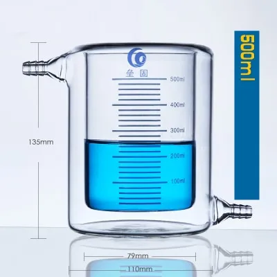 Thicken Double Layer Heat-Resistant Glass Jacketed Beaker Photo ...