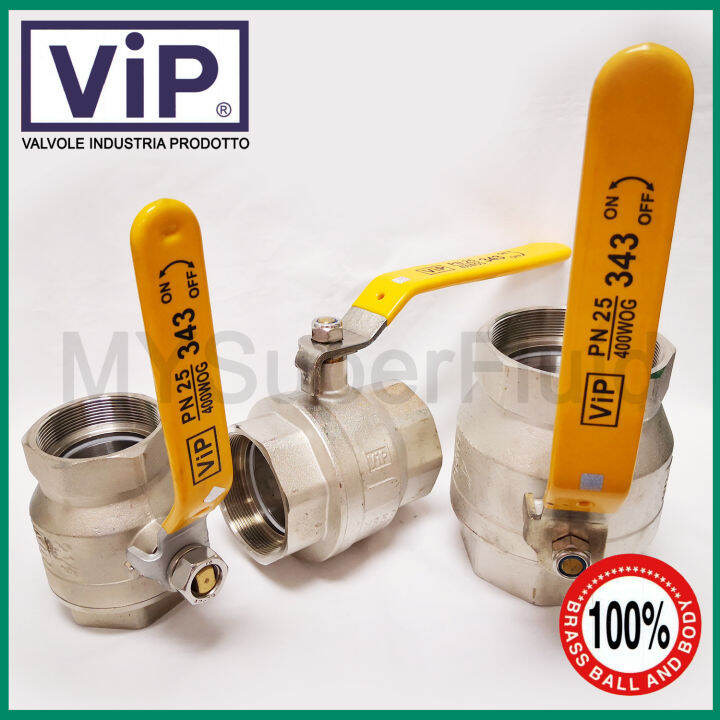 VIP [2-1/2"] [3"] [4"] Full Bore Ball Valve 343FF PN25 (400WOG) | Lazada