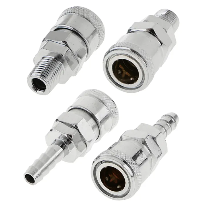 LazaraMall 4 x Stainless Steel Quick Release Compressor Coupler ...