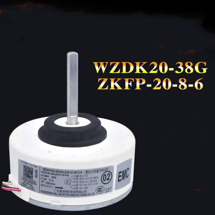 New original Midea air conditioner hang-up DC fan motor WZDK20-38G (ZKFP-20-8-6) DC280V 20W ...