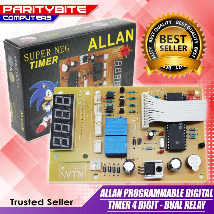 ALLAN PROGRAMMABLE DIGITAL TIMER - 4 DIGIT - DUAL RELAY | Lazada PH