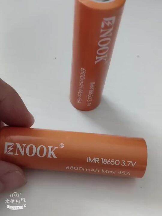 Enook Orange 18650 6800mAh 45A 3.7v Rechargeable battery lithium ion ...