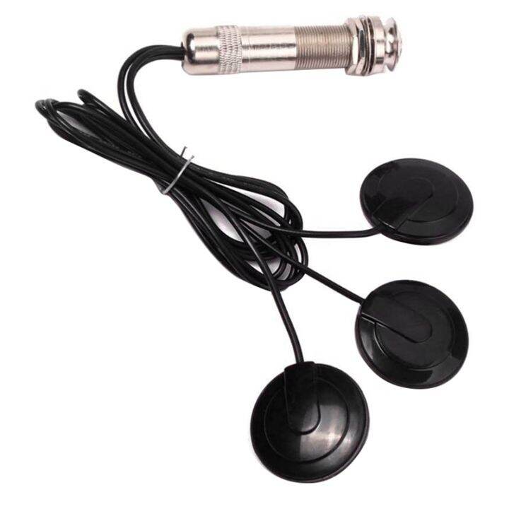 3X Guitar Pickup Piezo Contact Microphone Pickup 3 Transducer Pickup System for Acoustic 6.35mm ...