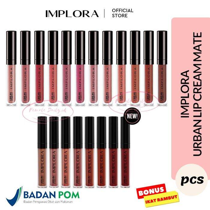 Urban Lip Cream Matte Implora Cosmetics BPOM Original | Lazada Indonesia