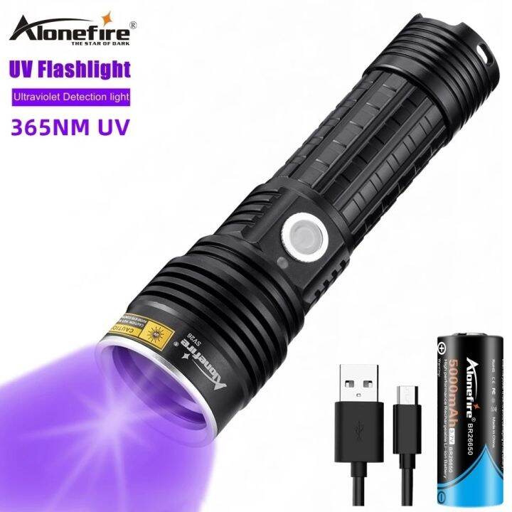 Alonefire SV26 15W UV light Ultra Violet flashlight Black-Filter led ...