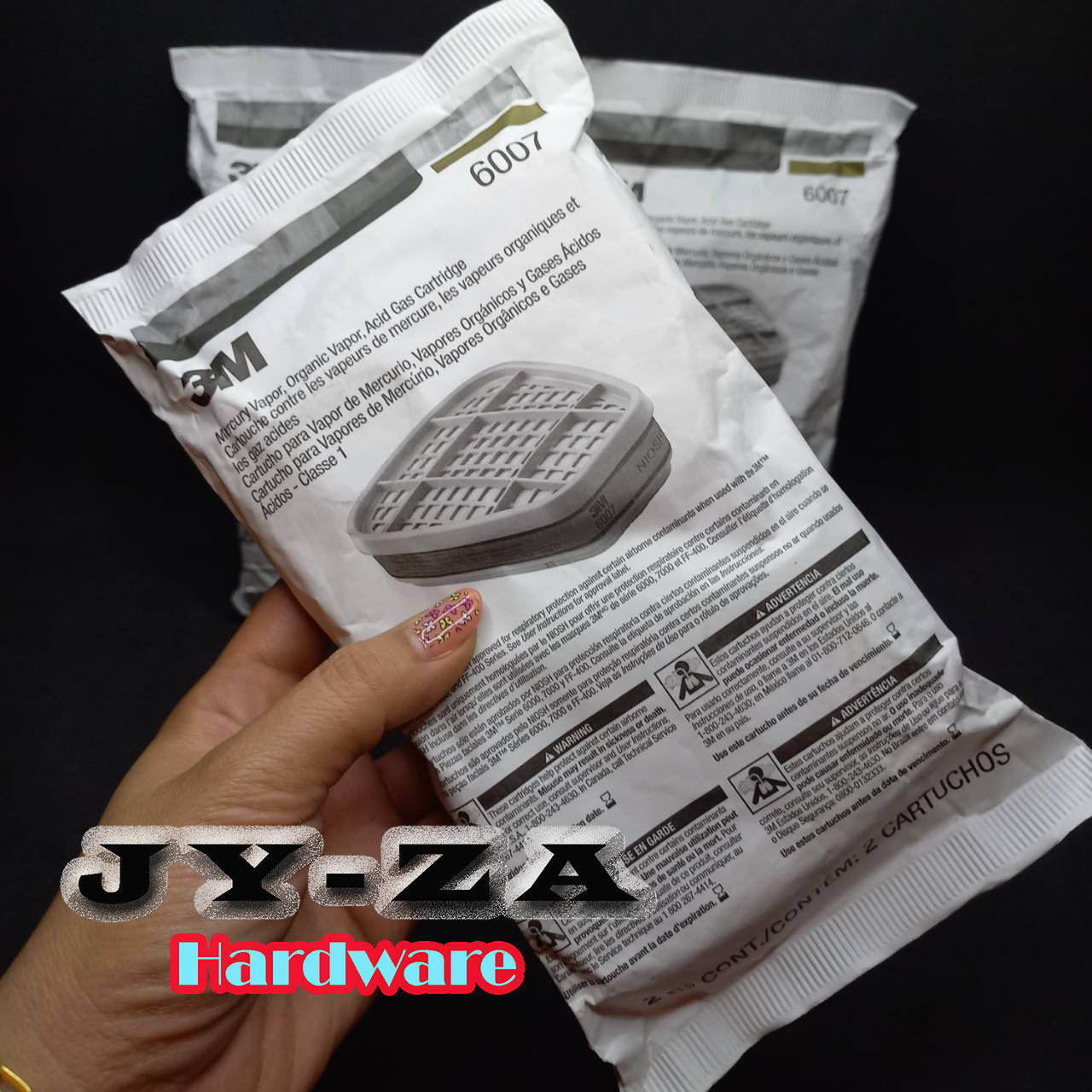 3M 6007 ตลับกรองไอระเหยสารปรอทคลอรีน ซัลเฟอร์ไดออกไซด์ ไอระเหยสารอินทรีย์ (ราคาต่อ 1 แพ็ค ...