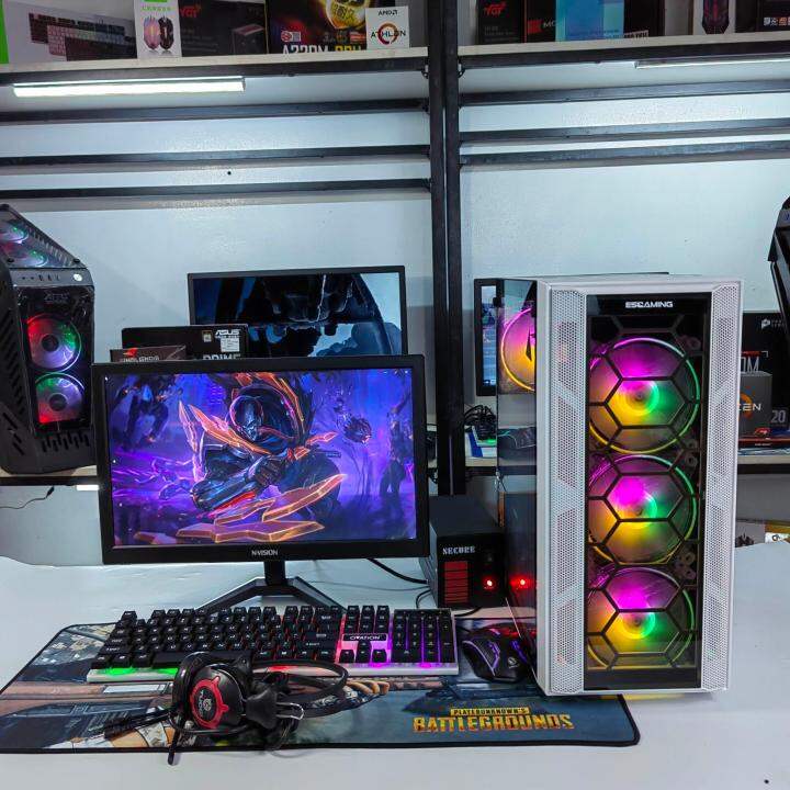 BRANDNEW Computer Set ES Pelicans White Casing-AMD Ryzen 5 5600G-8gb ...