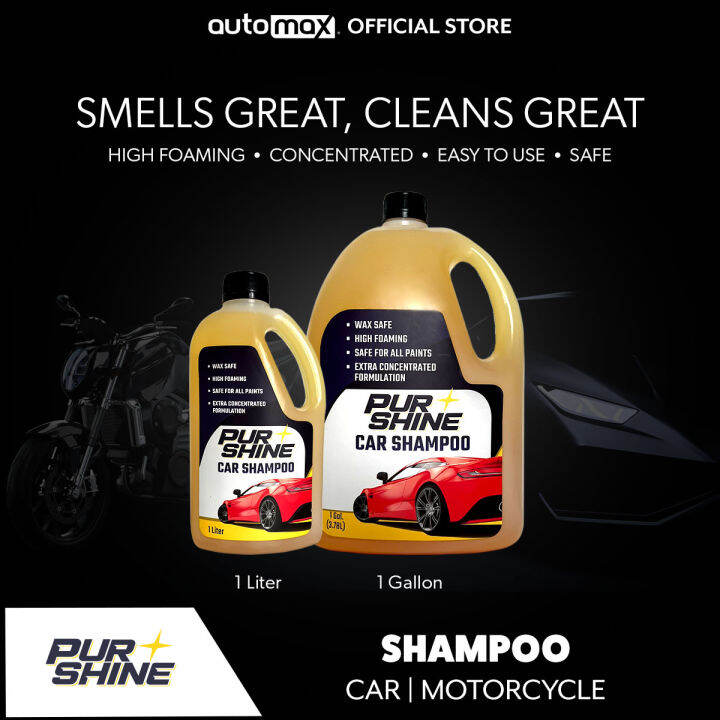 PurShine Car | Motorcycle Shampoo - 1 Liter | 1 Gallon | Lazada PH