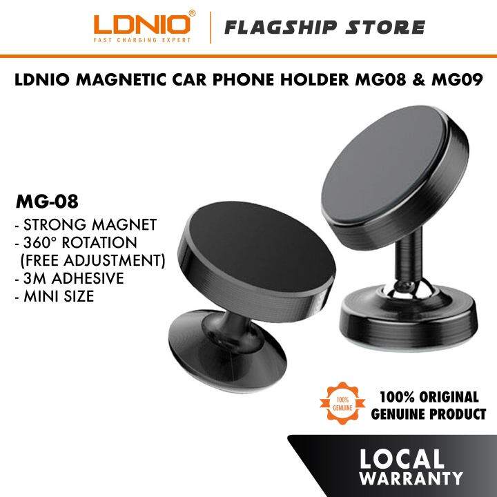 LDNIO Magnetic Car Phone Holder MG08 & MG09 Mini Car Holder with Metal ...