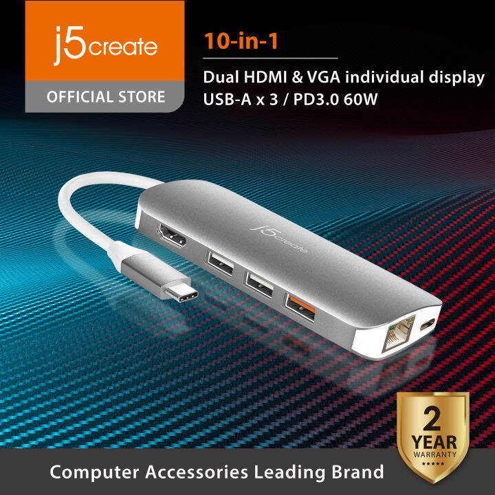 j5create JCD384 10-in-1 Hab USB-C / USB Type-C Multi HUB to 4K HDMI ... j5create JCD384 10-in-1 Hab USB-C / USB Type-C Multi HUB to 4K HDMI ...