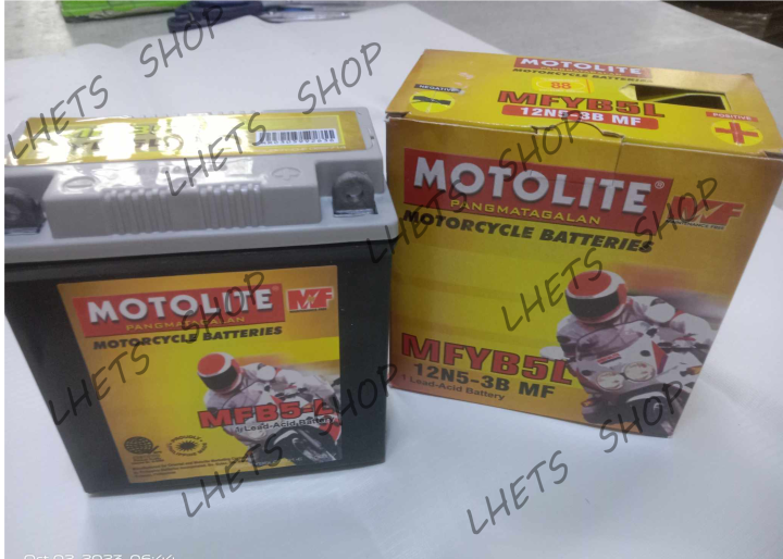 Motolite Battery MFYB5L For Motorcycle for Mio Sporty fit also for Rusi ...