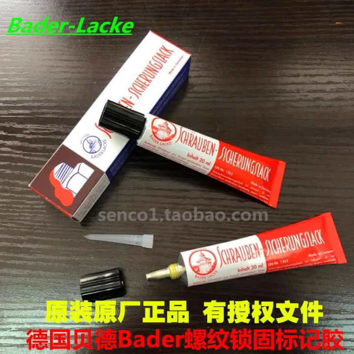 German Bader tag thread locking glue Schraubensicherungslack tamper ...