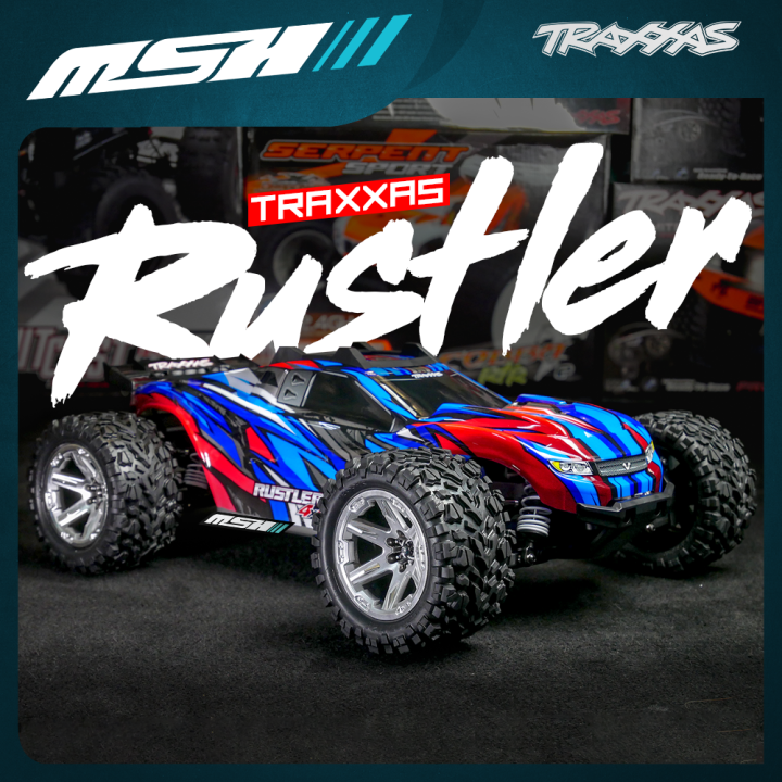 TRAXXAS - RUSTLER - 1/10 STADIUM TRUCK - RTR | Lazada
