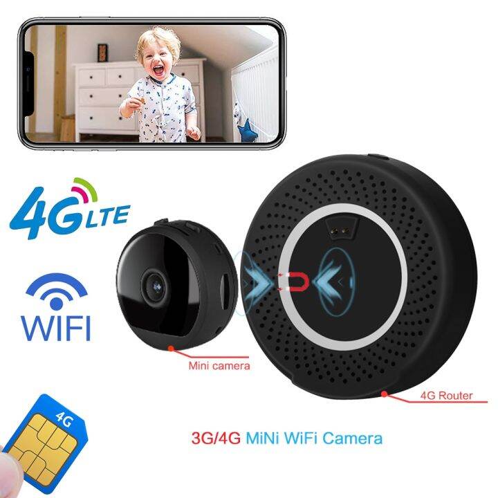 3G 4G Lte Wireless Portable mini Camera 1080P Wireless GSM SIM Card ...