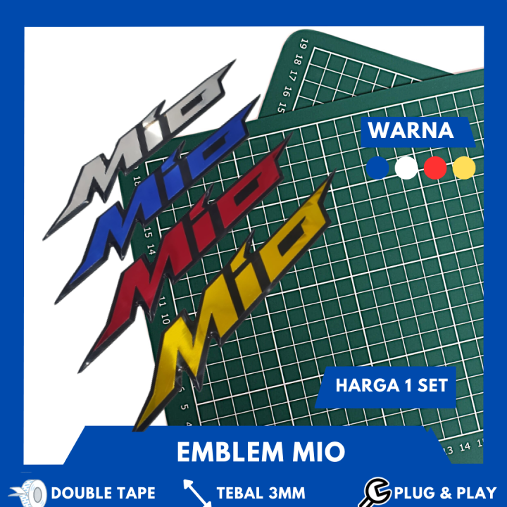 EMBLEM MIO LOGO MIO TIMBUL 3D EMBLEM YAMAHA MIO 151 DAN YAMAHA MIO 125 ...