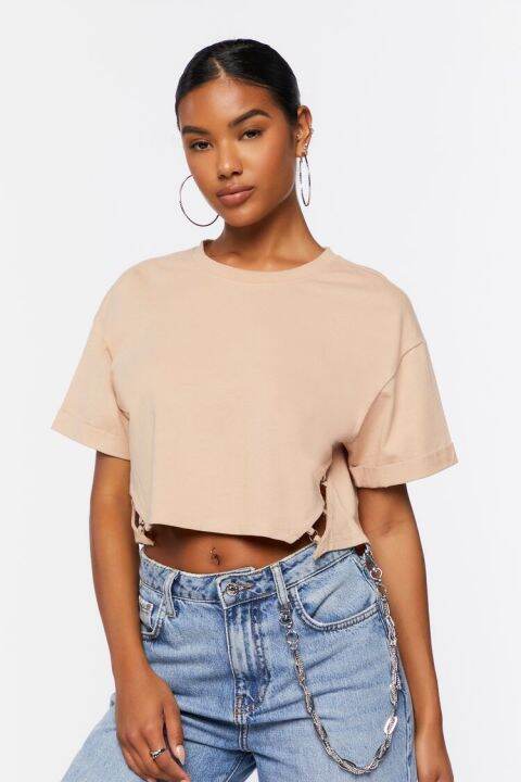 Forever 21 Women's Cropped O-Ring Tee | Lazada PH