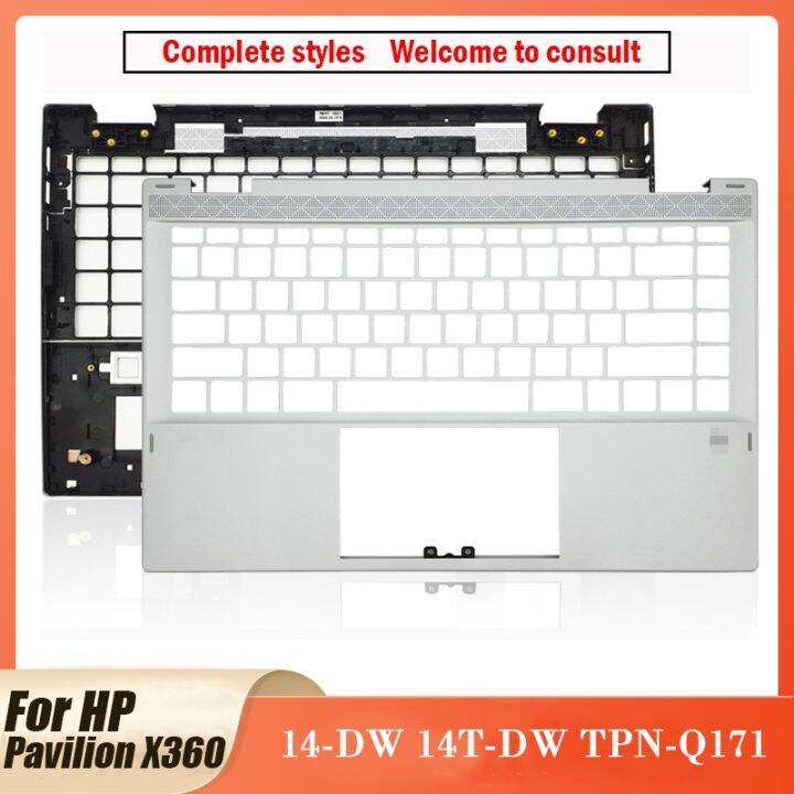 2022 ☆ ใหม่สำหรับ HP Pavilion X360 14 DW TPN Q171เคสแล็ปท็อป Palmrest แผงด้านบน C ฝาครอบ ...