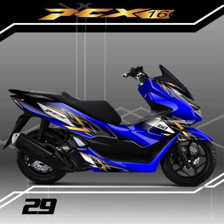 seticker variasi decal full body HONDA PCX 160 BLUE | Lazada Indonesia