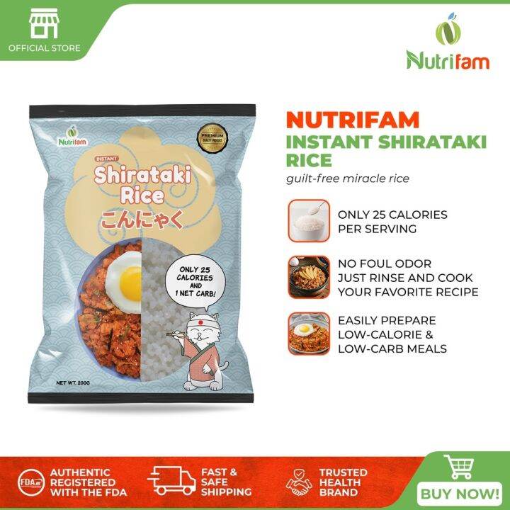 Nutrifam Instant Shirataki Rice (200g) | Lazada PH