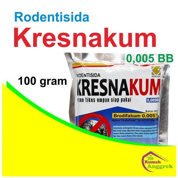 Rodentisida Kresnakum 0,005 BB 100 gram Pestisida anggrek obat anti ...