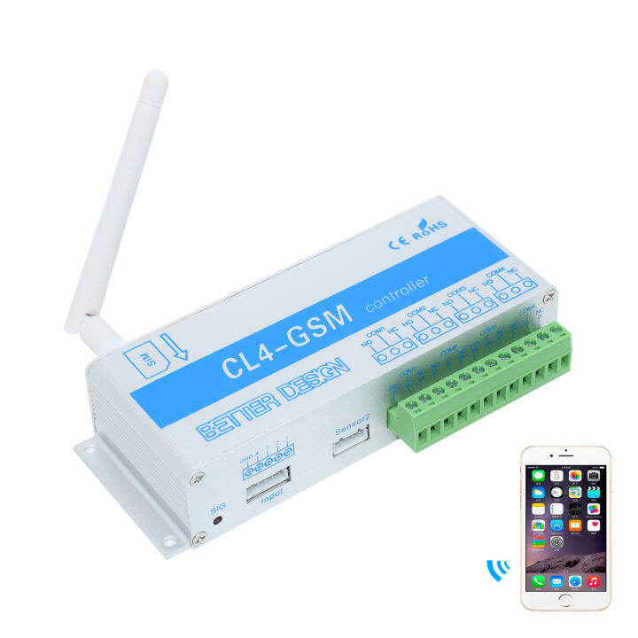 4 Channel Relay CL4-GSM SMS GSM APP Wireless Controller GSM Receiver ...