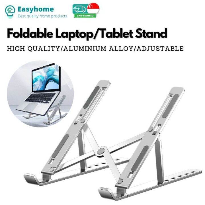 Laptop Stand Foldable Aluminum Alloy Adjustable Height Vertical ...