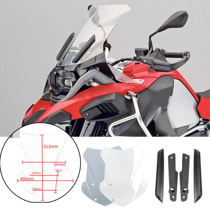 Allotmark Motorcycle Tall Windscreen Windshield Screen Shield Wind ...