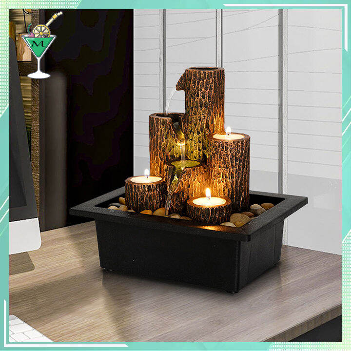 Tabletop Fountain Ornaments Home Gardening Decoration Rockery Water ...