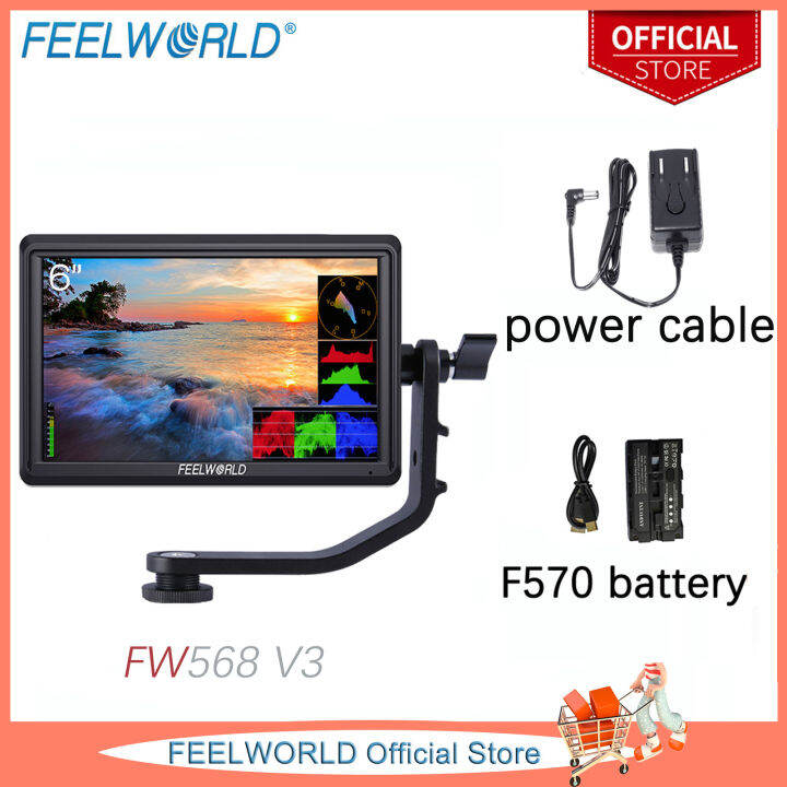 FEELWORLD FW568 V3 6 Inch DSLR Camera Field Monitor with Waveform 3D ...