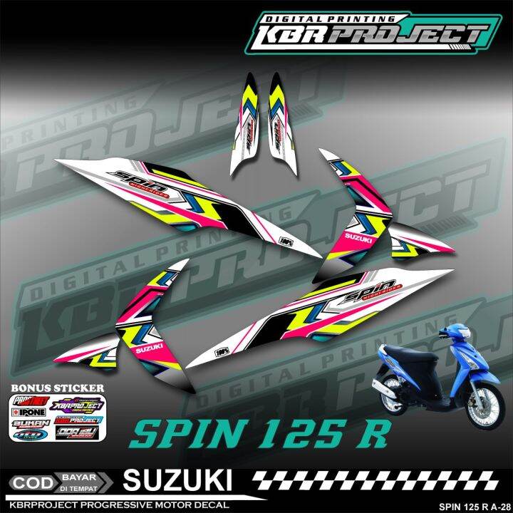 Sticker Striping SPIN 125 R Lis Variasi Stiker Motor SUZUKI Desain ...